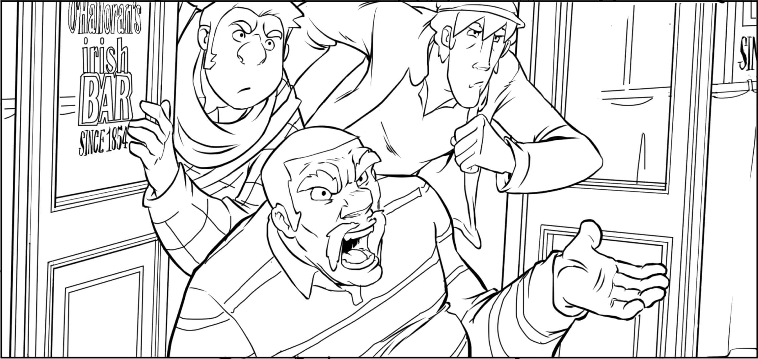 Colouring page for Trickster - Twisted Comics